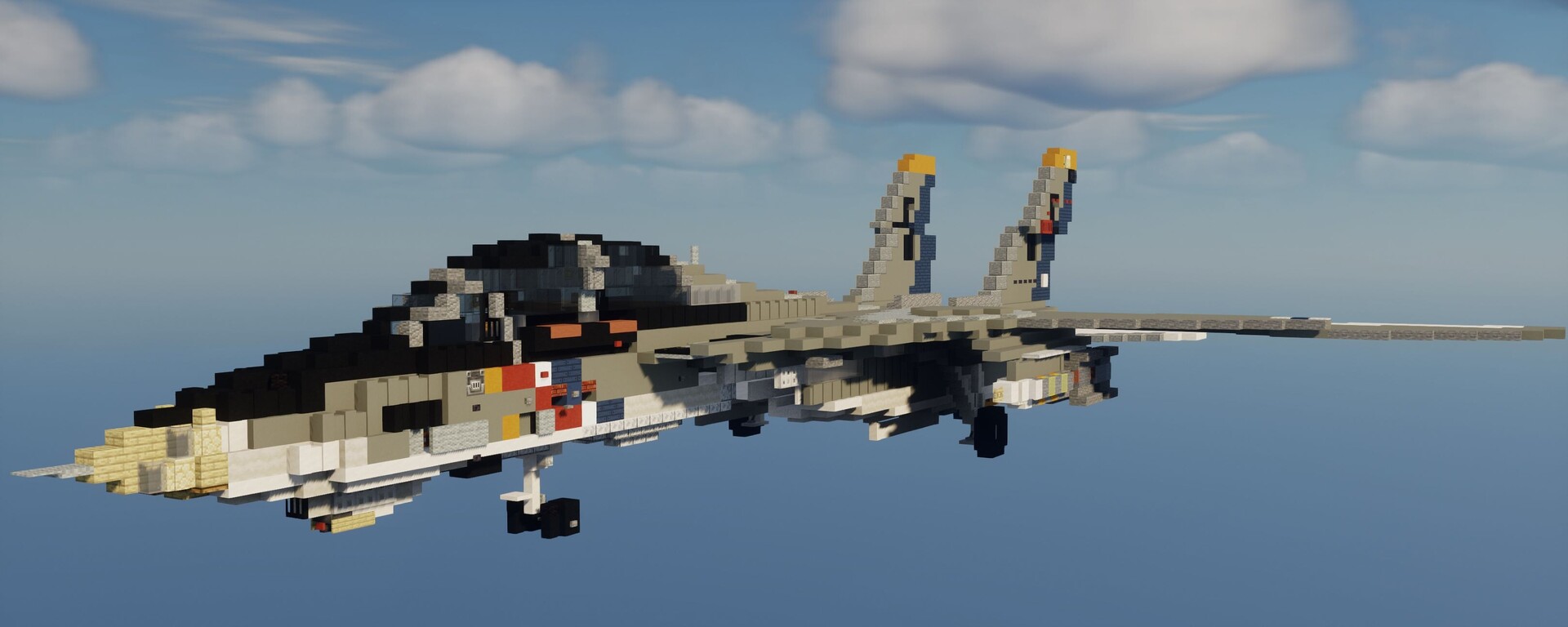F-14A Tomcat (4:1 scale) Minecraft Map