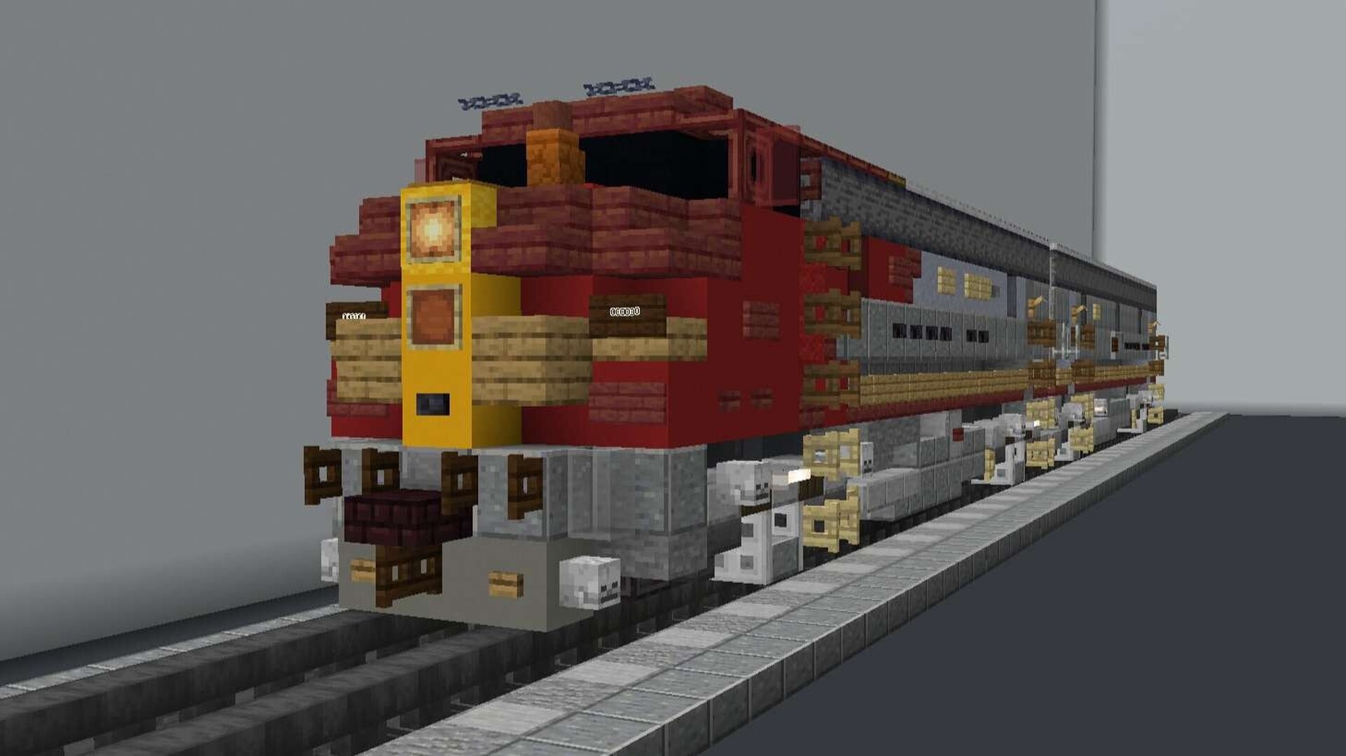 Minecraft Santa Fe EMD F7 Unit Diesel Locomotive Minecraft Map