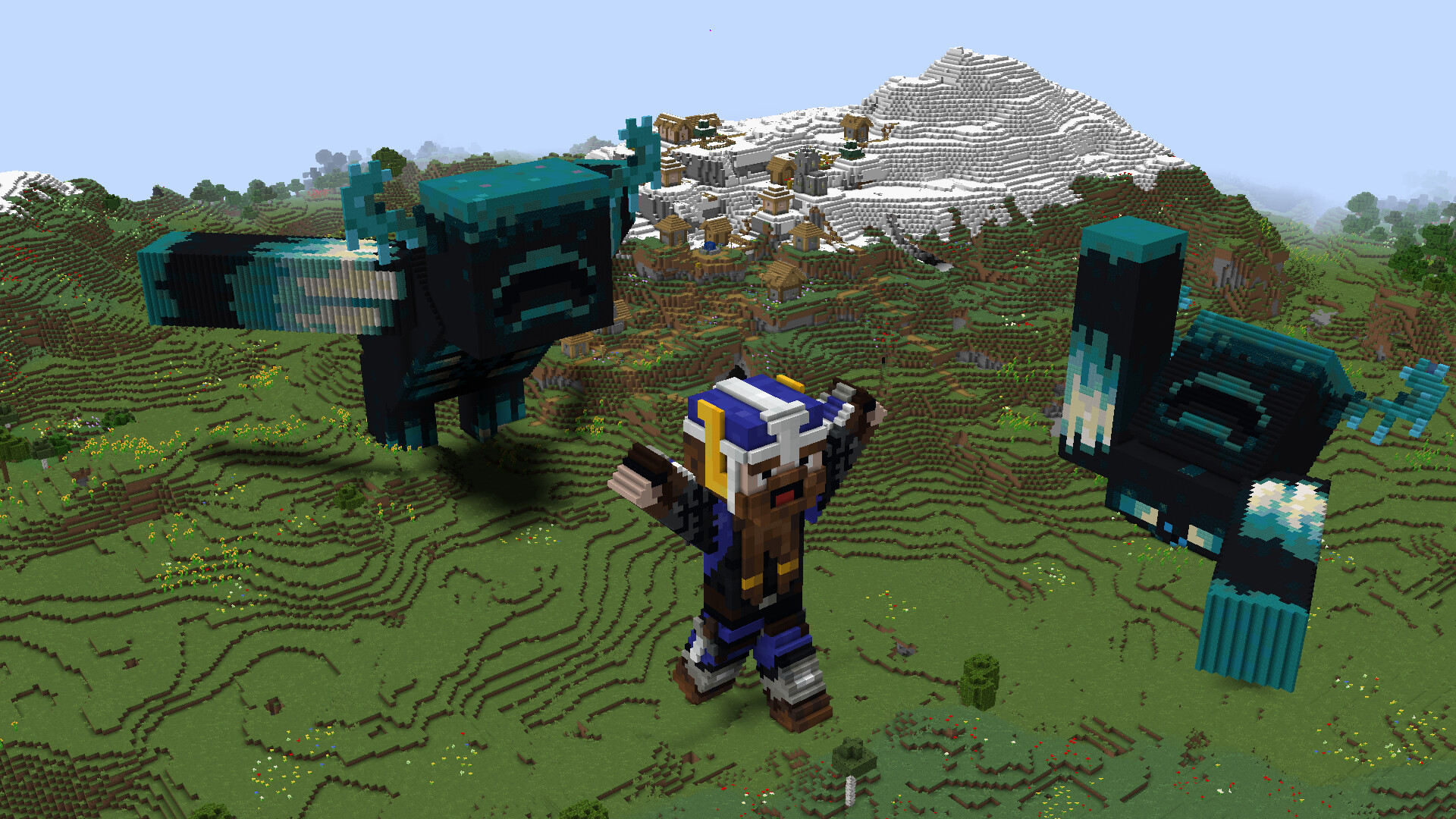 Warden Mob Statues Minecraft Map