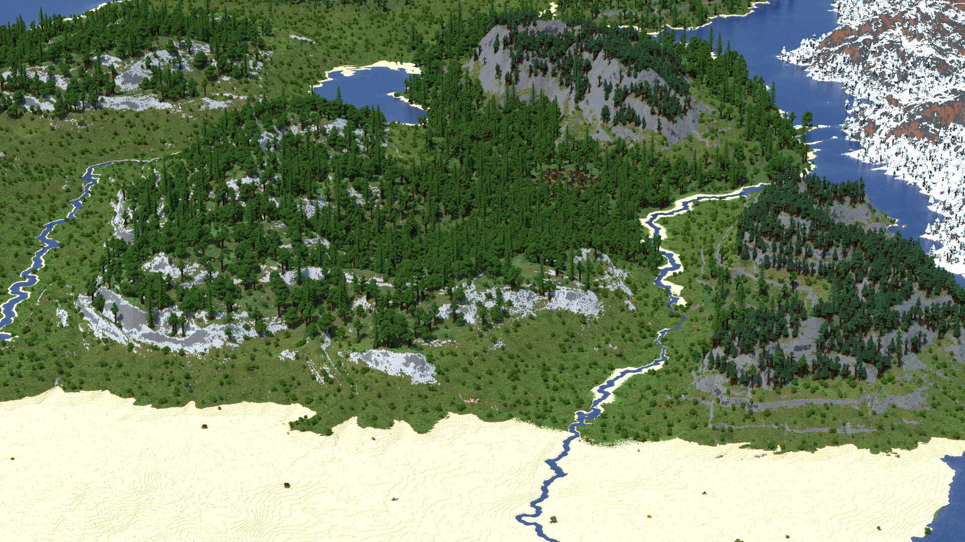 4000x4000 Multibiome Terrain (No Download) Minecraft Map