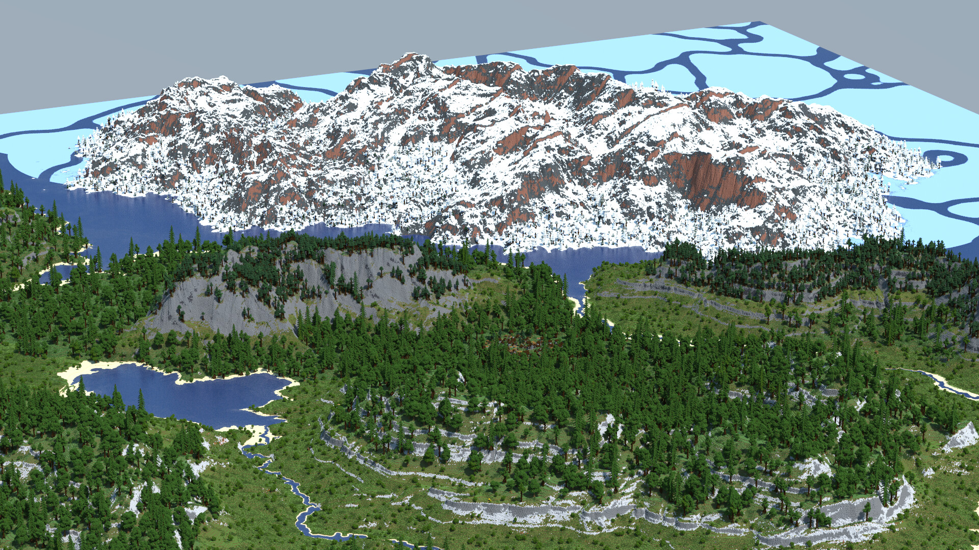 4000x4000 Multibiome Terrain (No Download) Minecraft Map