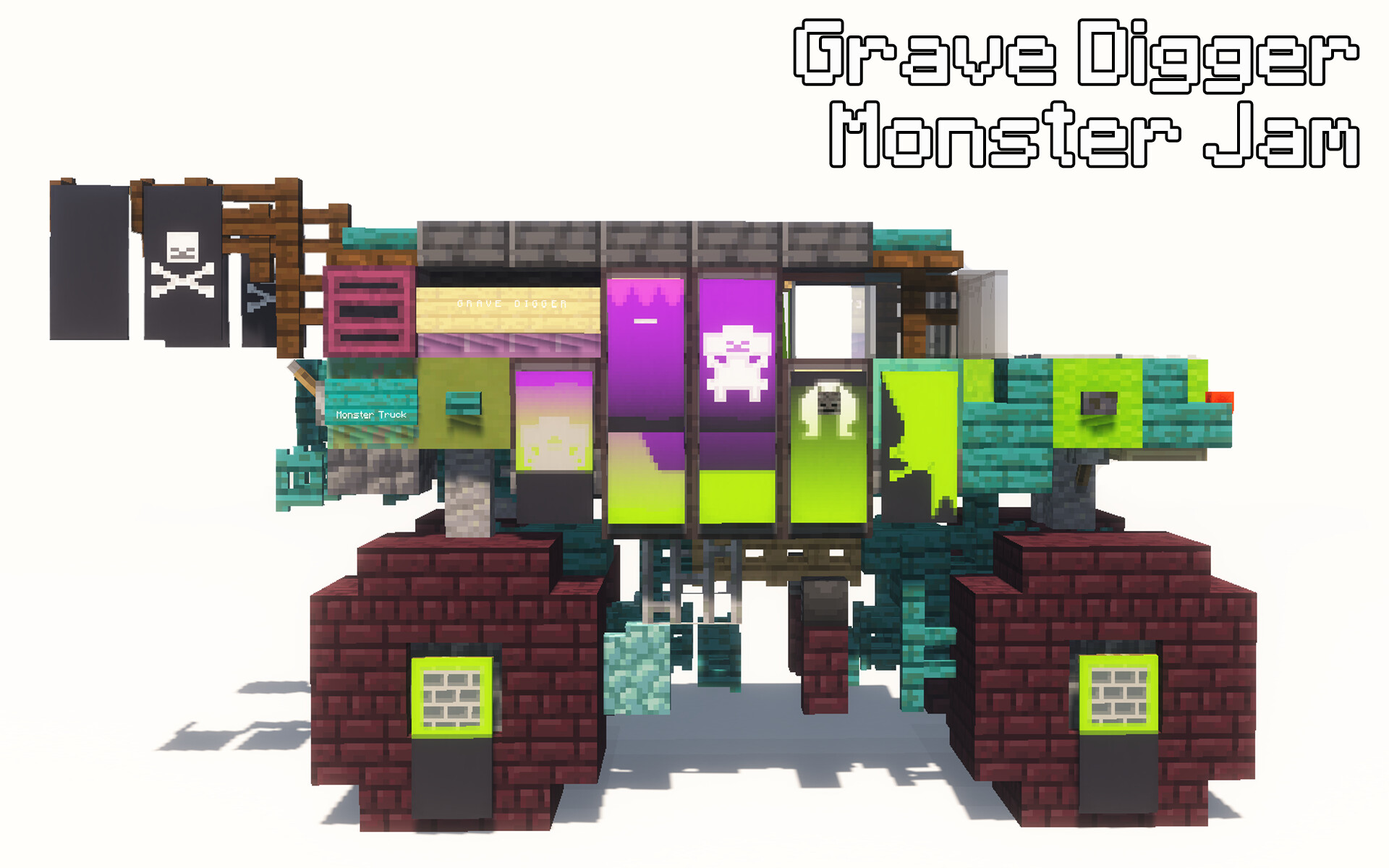 Grave Digger Monster Jam Minecraft Map