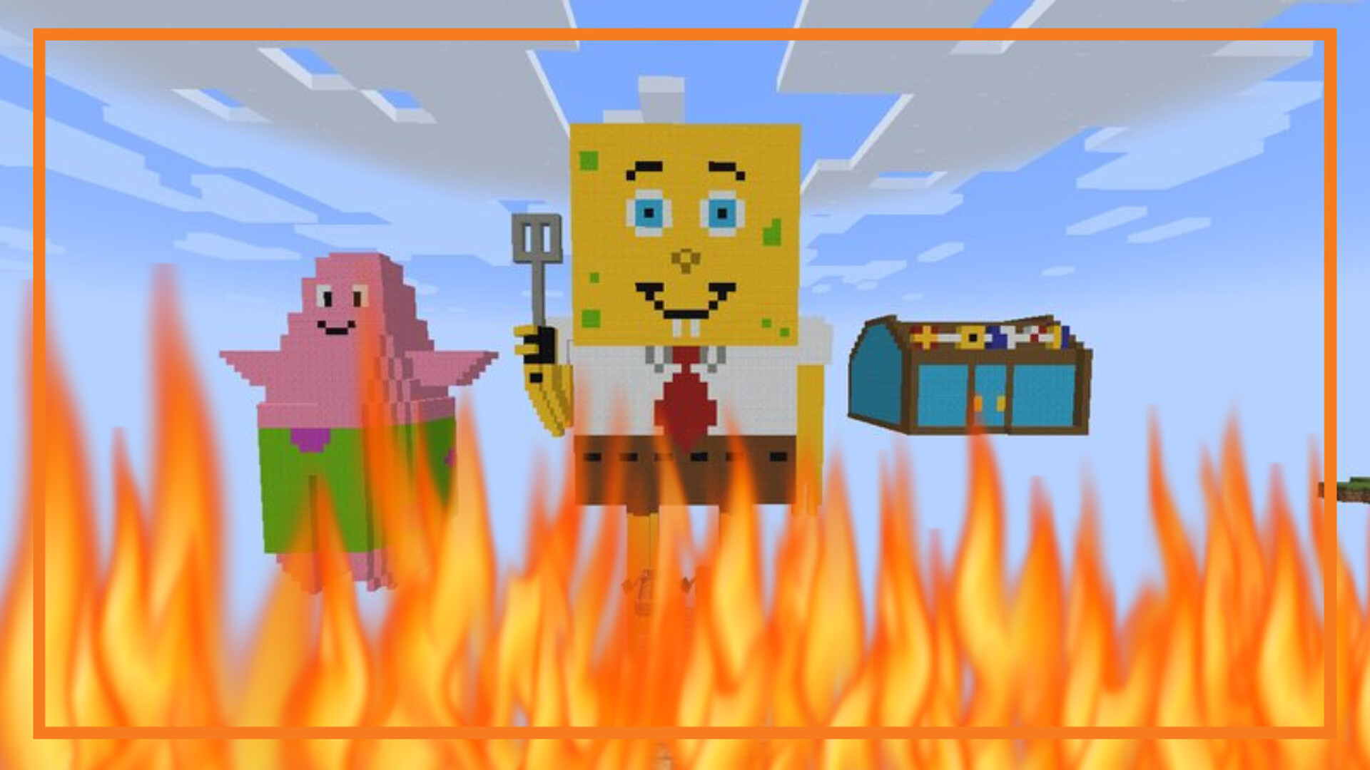Burning Spongebob Squarepants Map! Minecraft Map