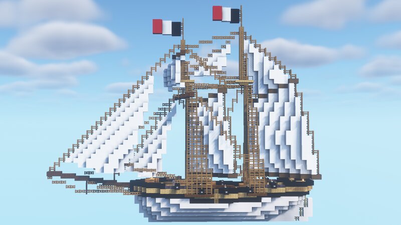 Cargo Schooner Sailing Ship Minecraft Map