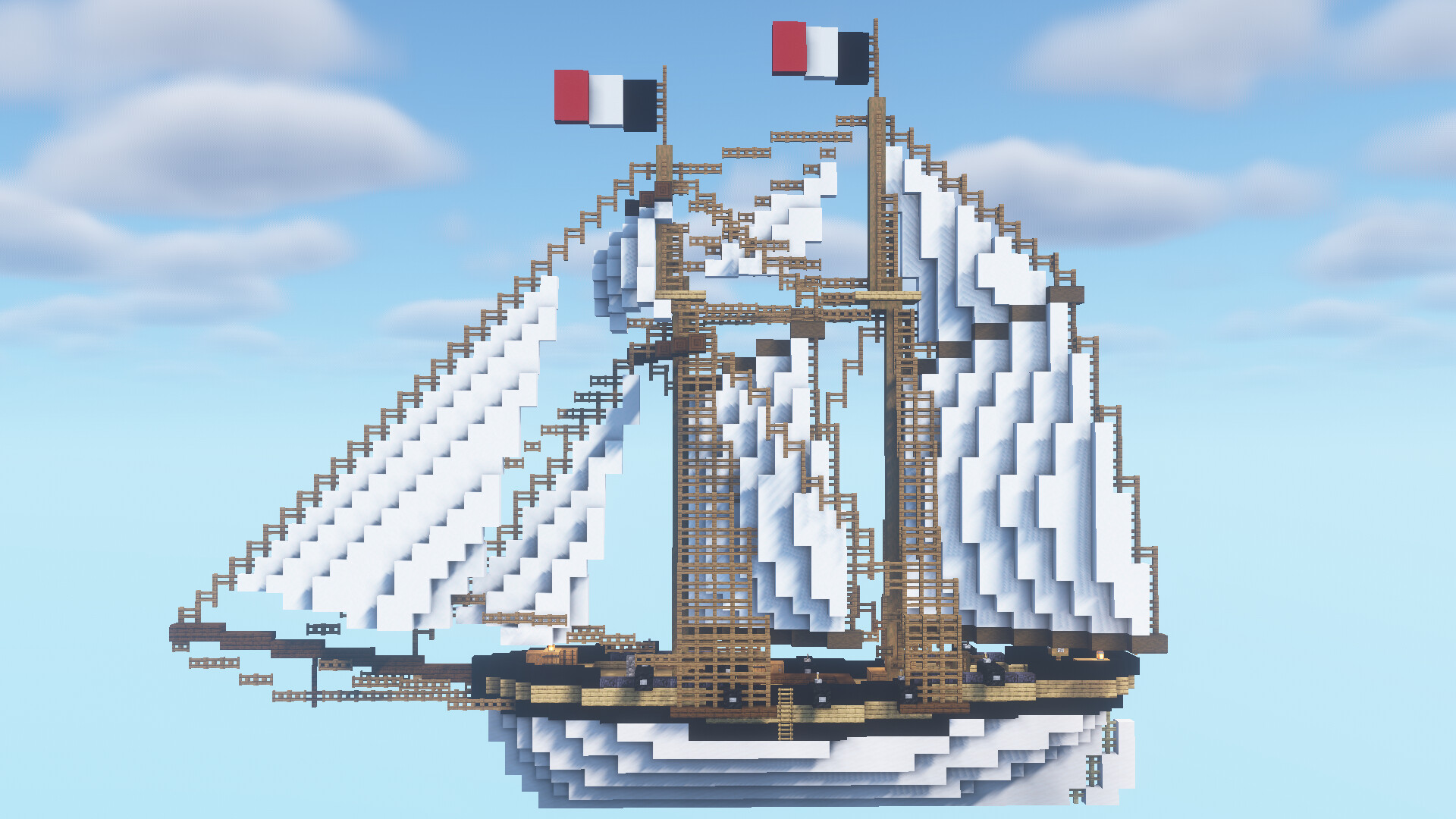 Cargo Schooner Sailing Ship Minecraft Map