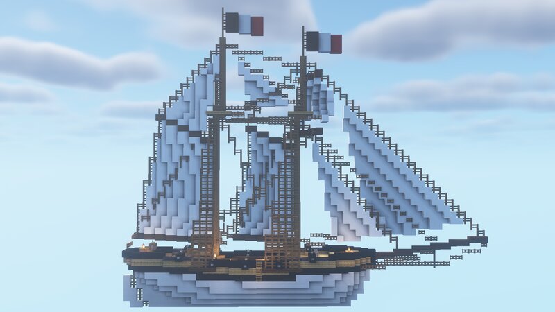 Cargo Schooner Sailing Ship Minecraft Map