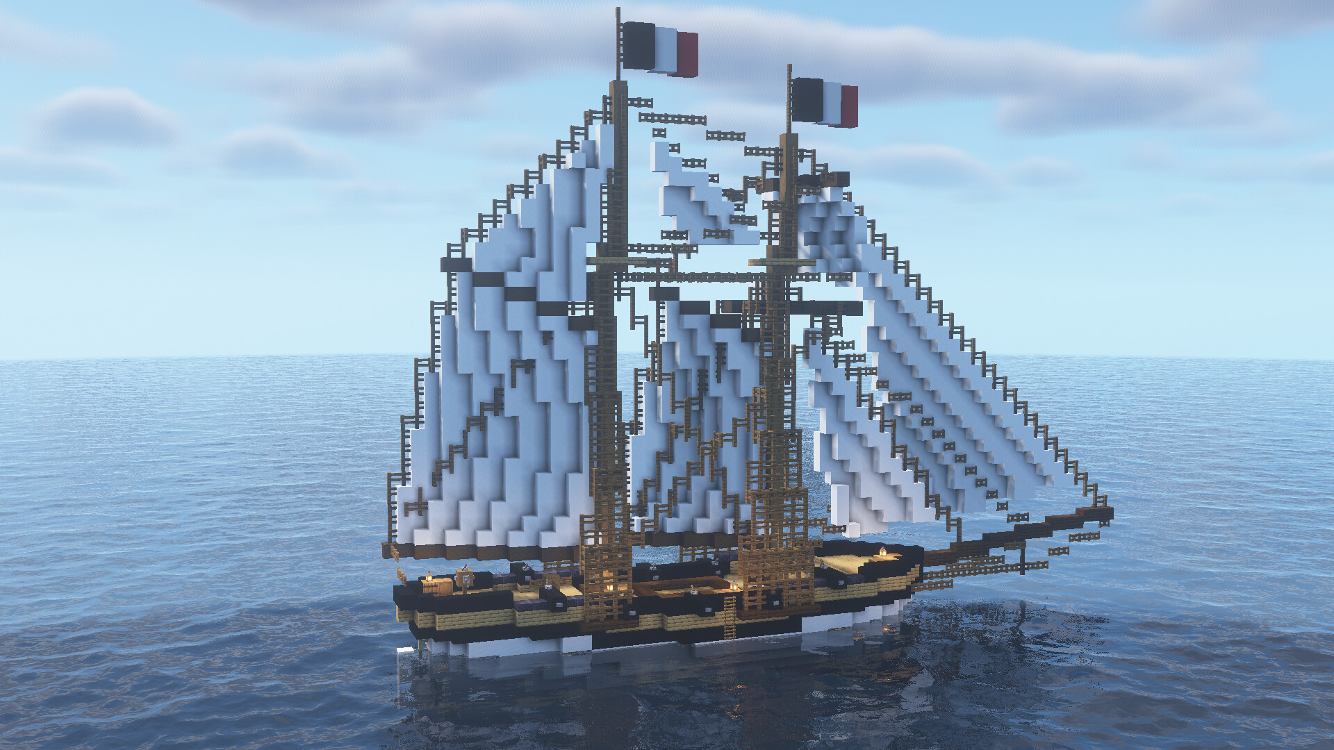 Cargo Schooner Sailing Ship Minecraft Map