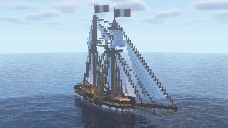 Cargo Schooner Sailing Ship Minecraft Map