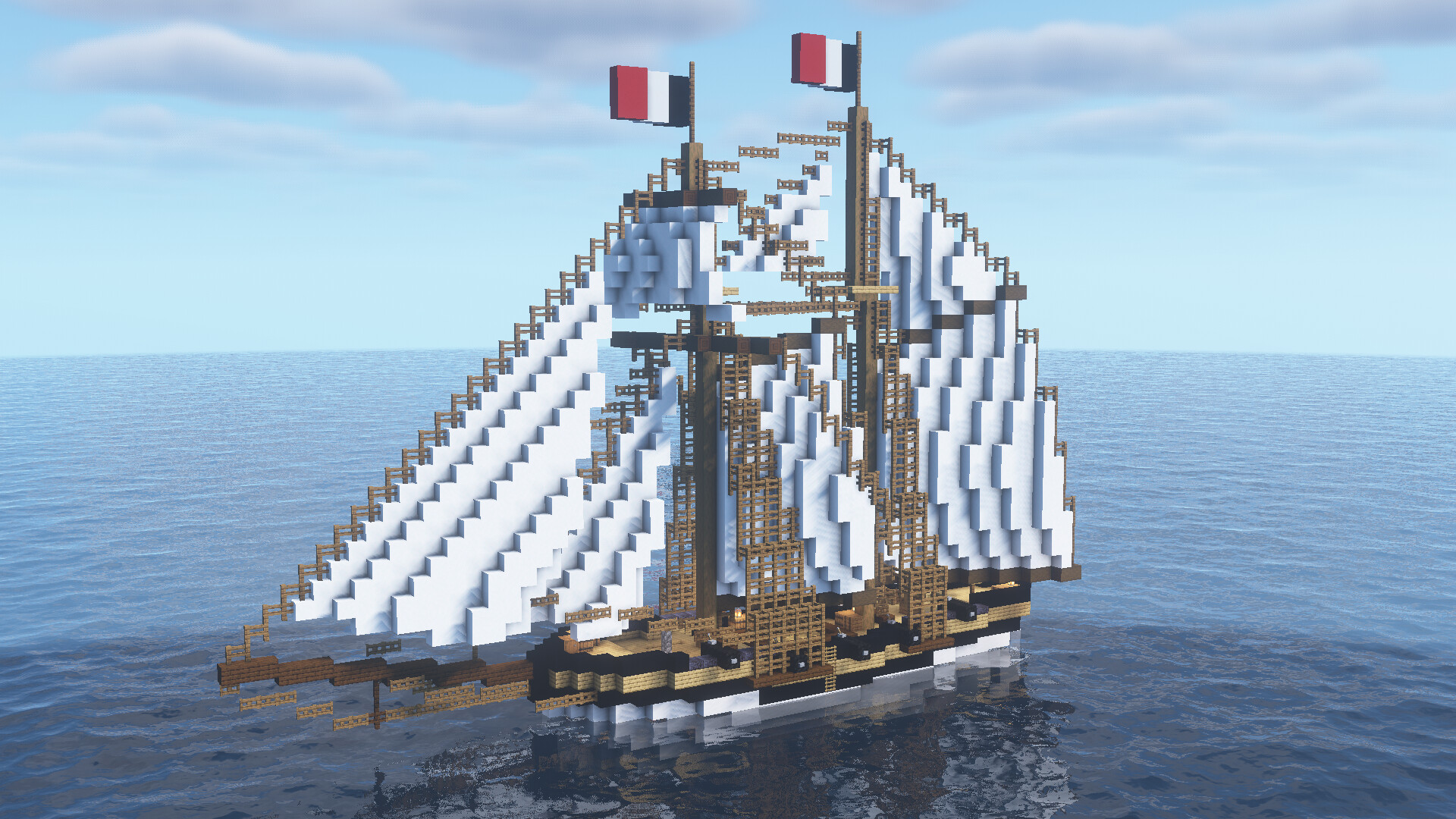 Cargo Schooner Sailing Ship Minecraft Map