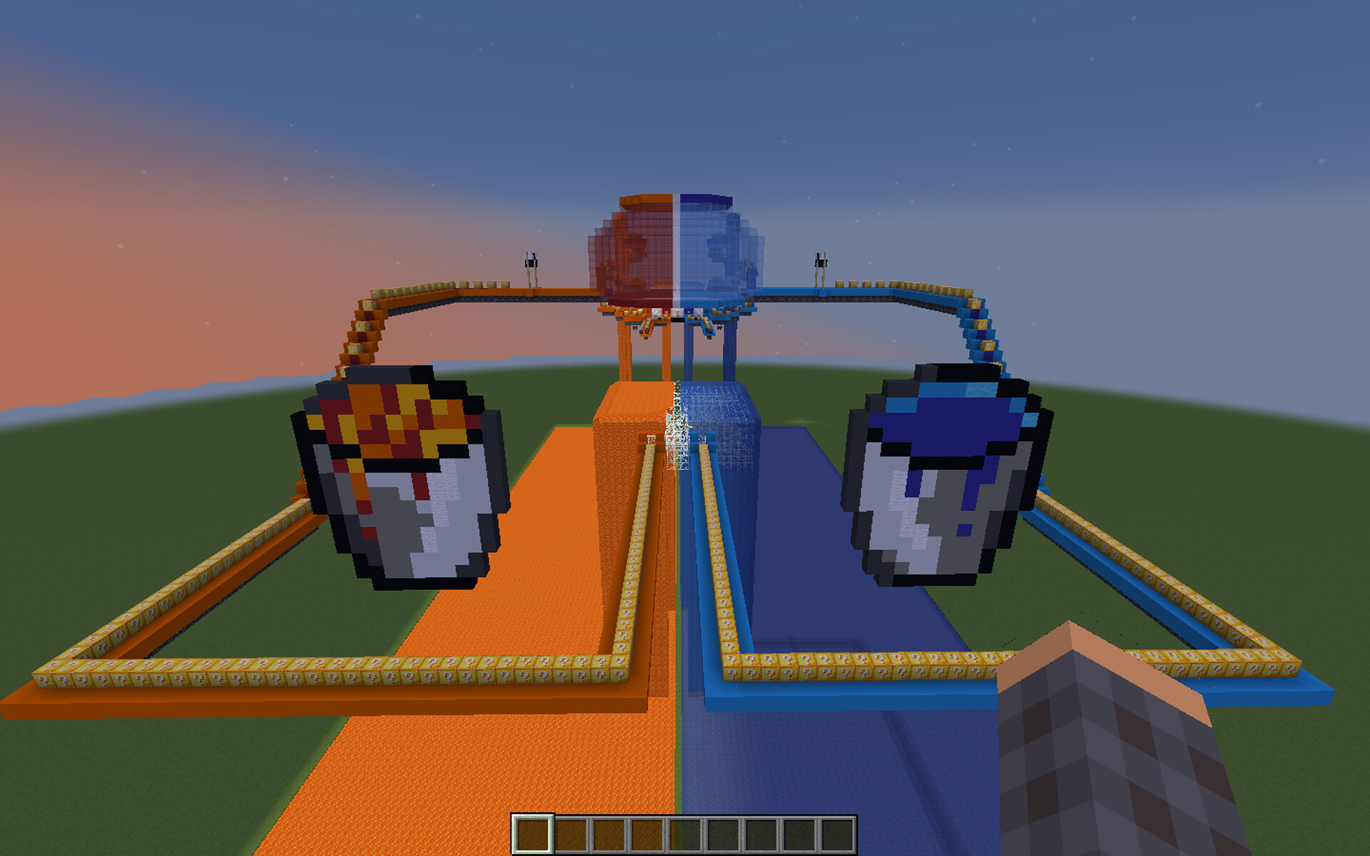 Fire & Water Lucky Block Race Minecraft Map