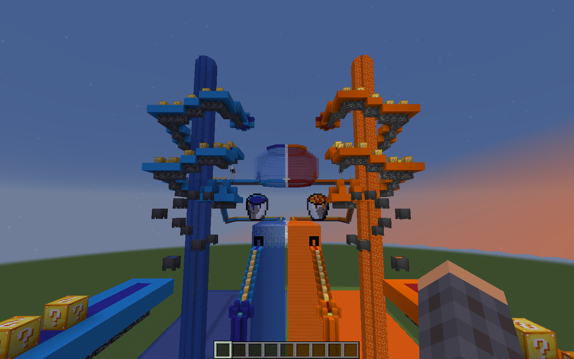 Fire & Water Lucky Block Race Minecraft Map