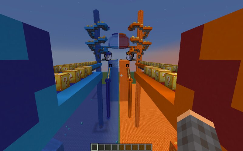 Fire & Water Lucky Block Race Minecraft Map