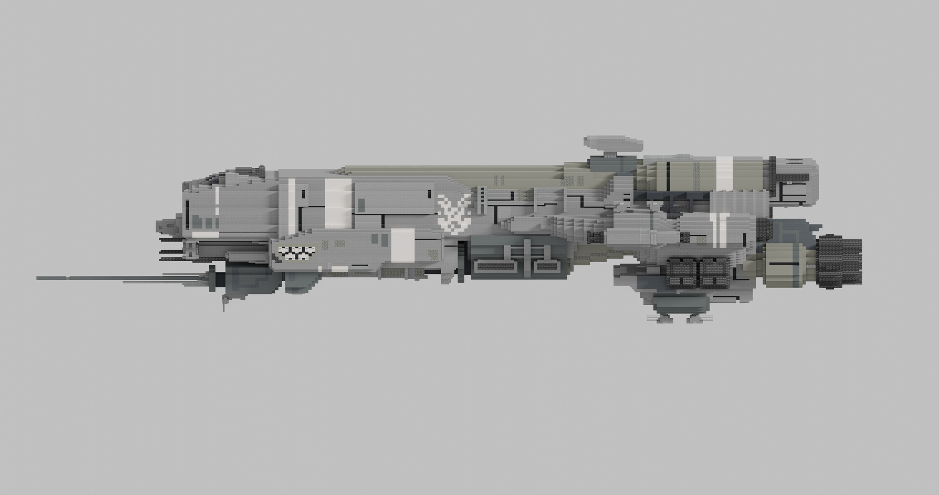 Halo UNSC Gladius Class Heavy Corvette Minecraft Map
