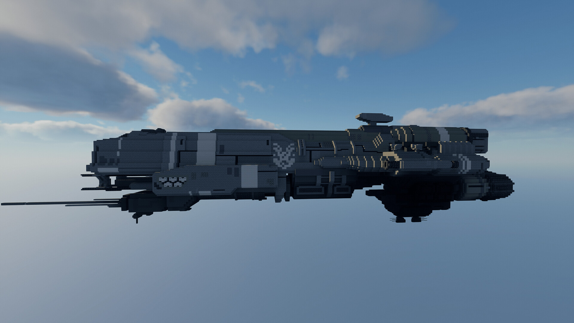 Halo UNSC Gladius Class Heavy Corvette Minecraft Map