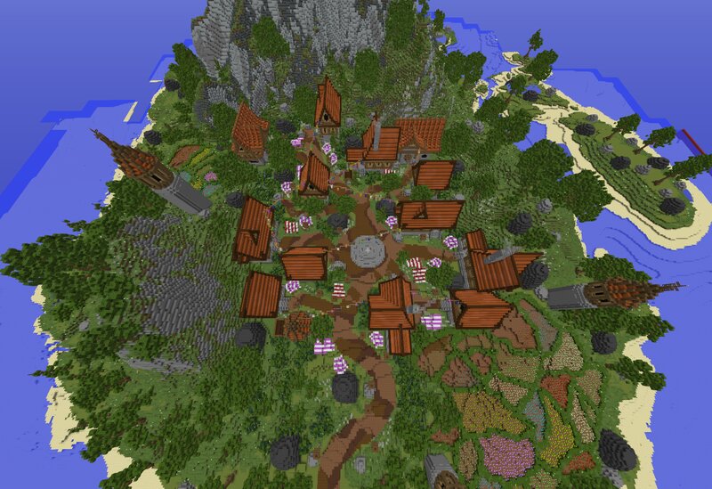 🌿Medieval Village HUB/LOBBY 🌿 Minecraft Map