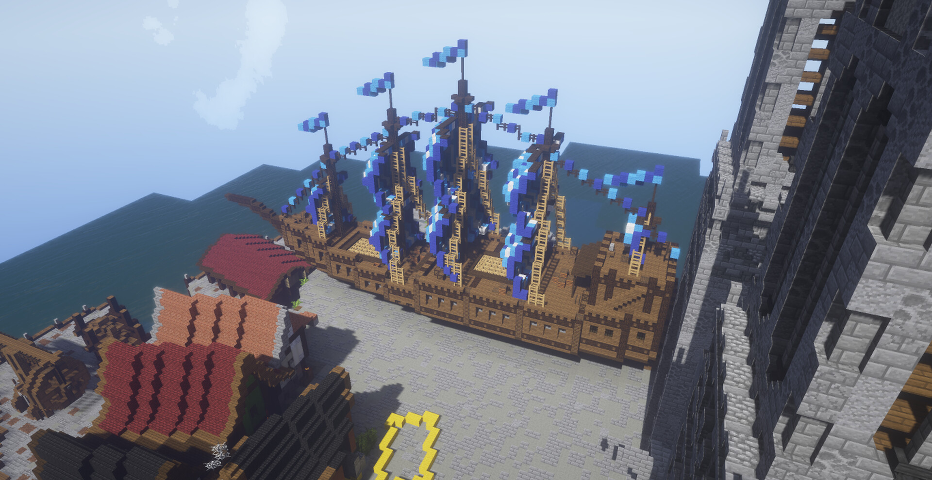 A Big Minecraft Medieval RP Boat ! (DOWNLOAD) Minecraft Map