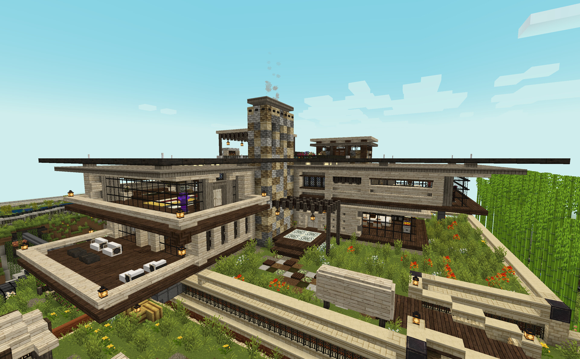 Modern Home || Survival Facility {+Adv. Dungeon} Minecraft Map