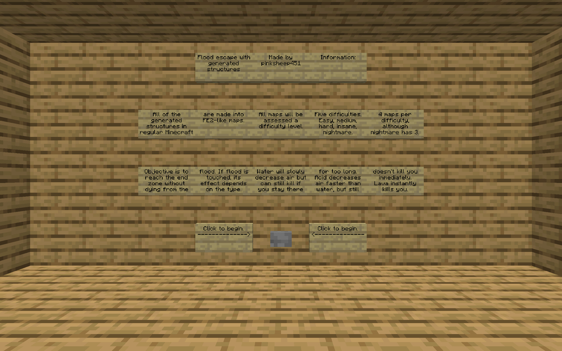 Generated Structures Flood Escape Minecraft Map