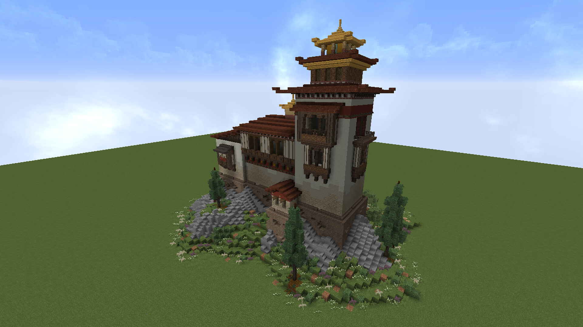 Bhutanese Monastery Architecture Minecraft Map
