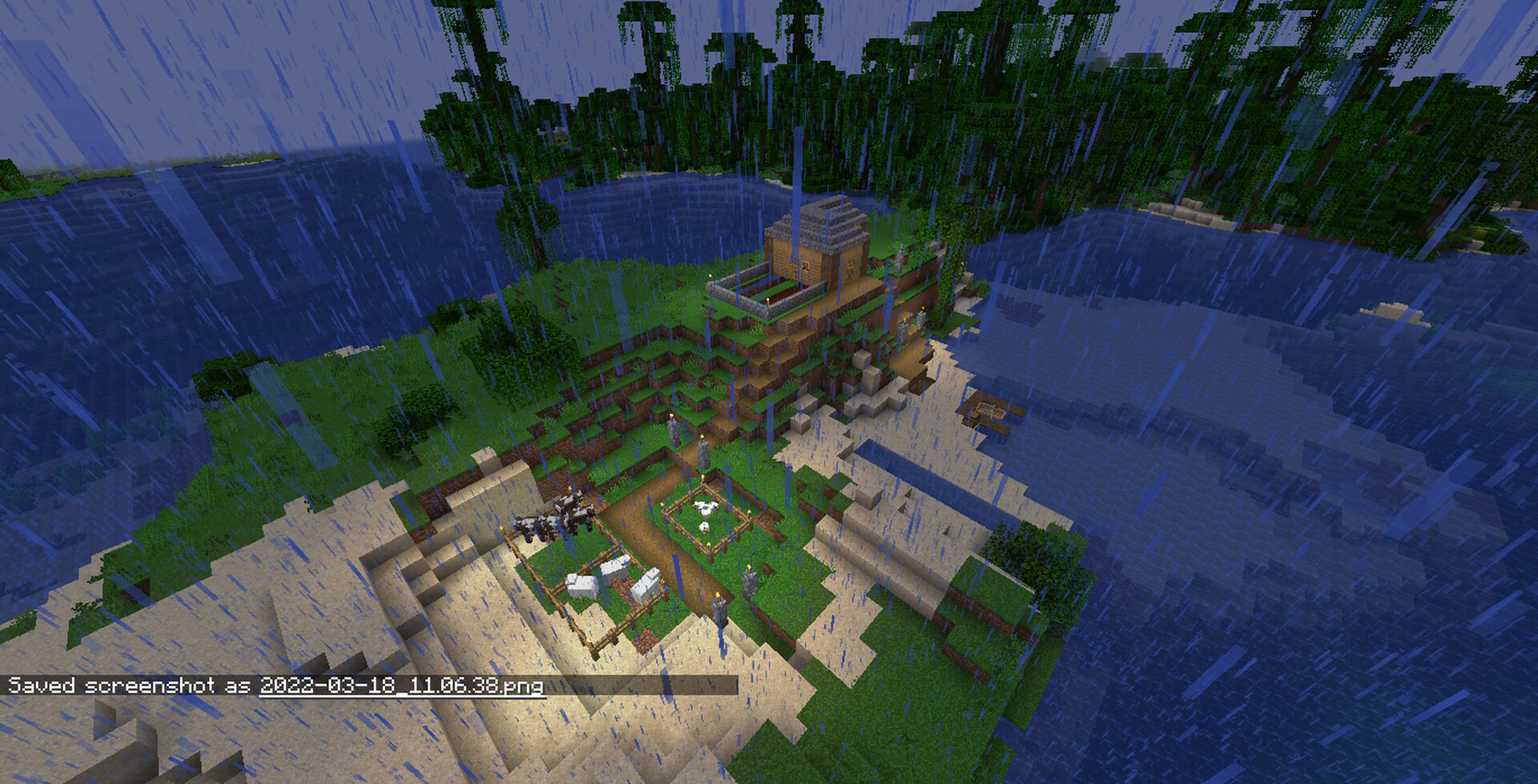 Nice Starter House Near Beach With Farm Minecraft Map