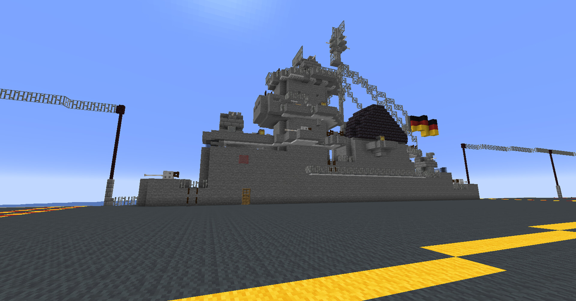 Fictional German Aircraft Carrier "Vaterland" Minecraft Map