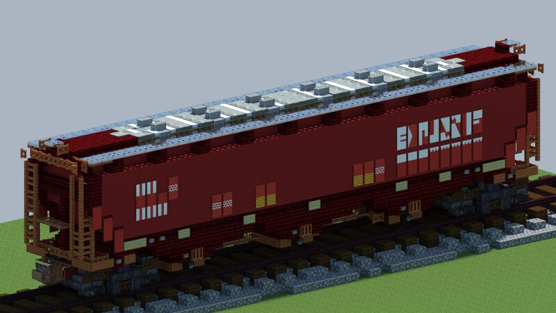 BNSF, 100 Ton, Covered hopper [With Download] Minecraft Map