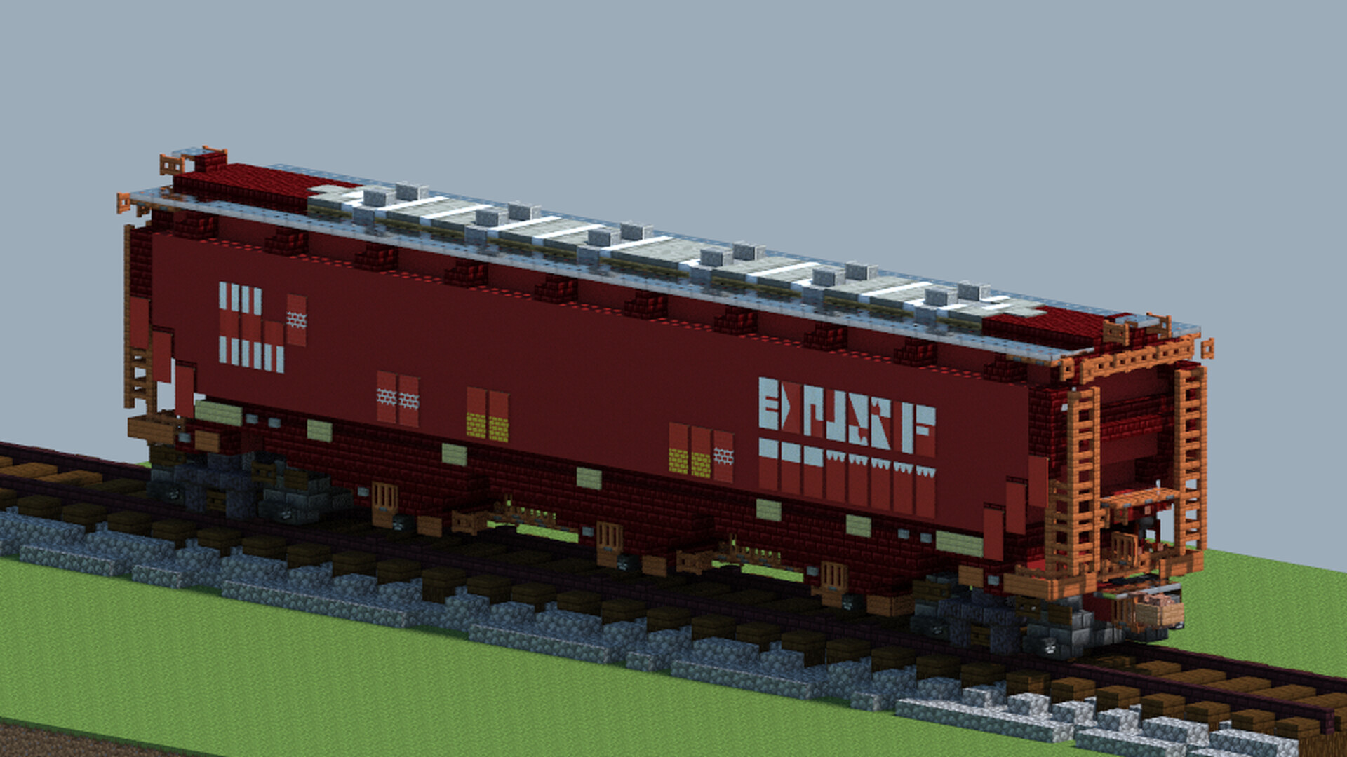 BNSF, 100 Ton, Covered hopper [With Download] Minecraft Map