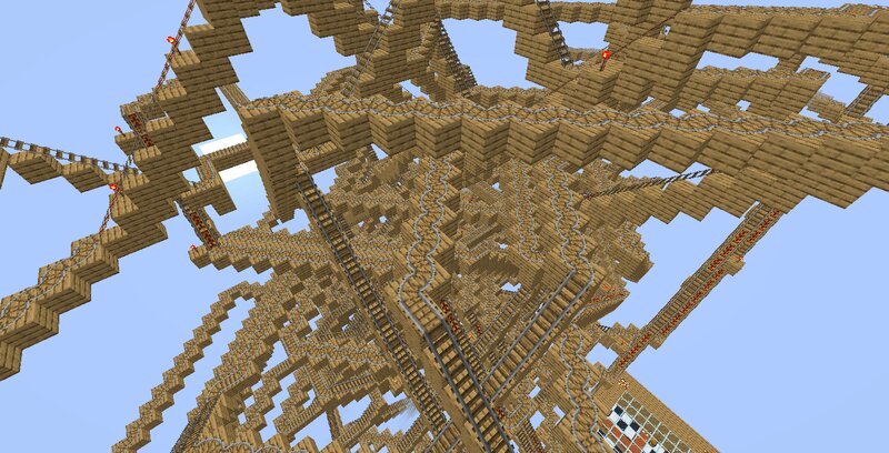 Bedrock to Java Epic ZigZag [Roller Coaster] Minecraft Map