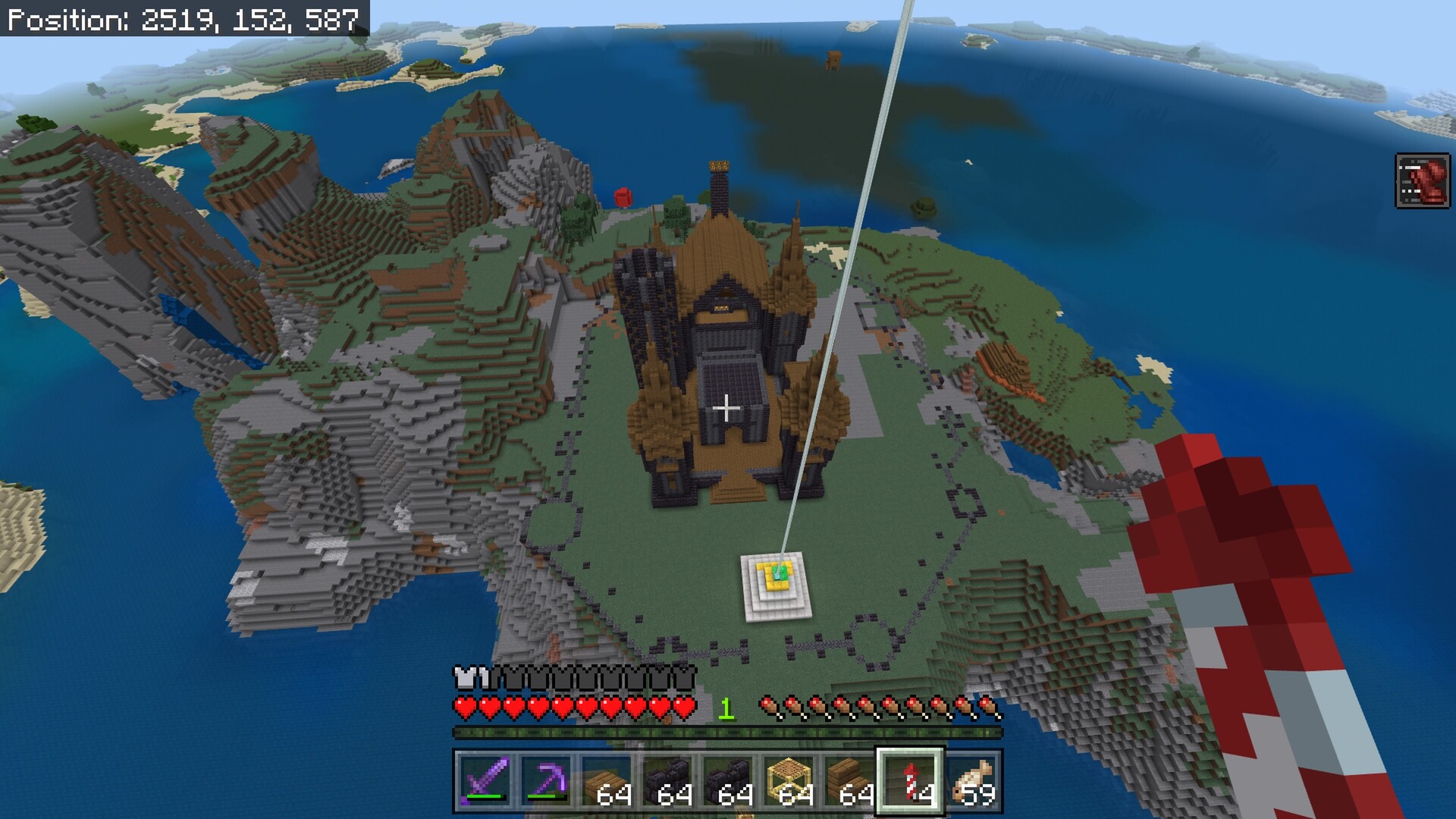 Progress on my first proper base! (No cheats) Minecraft Map