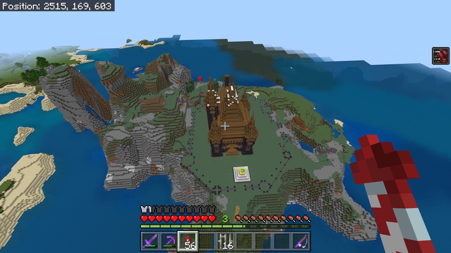 Progress on my first proper base! (No cheats) Minecraft Map