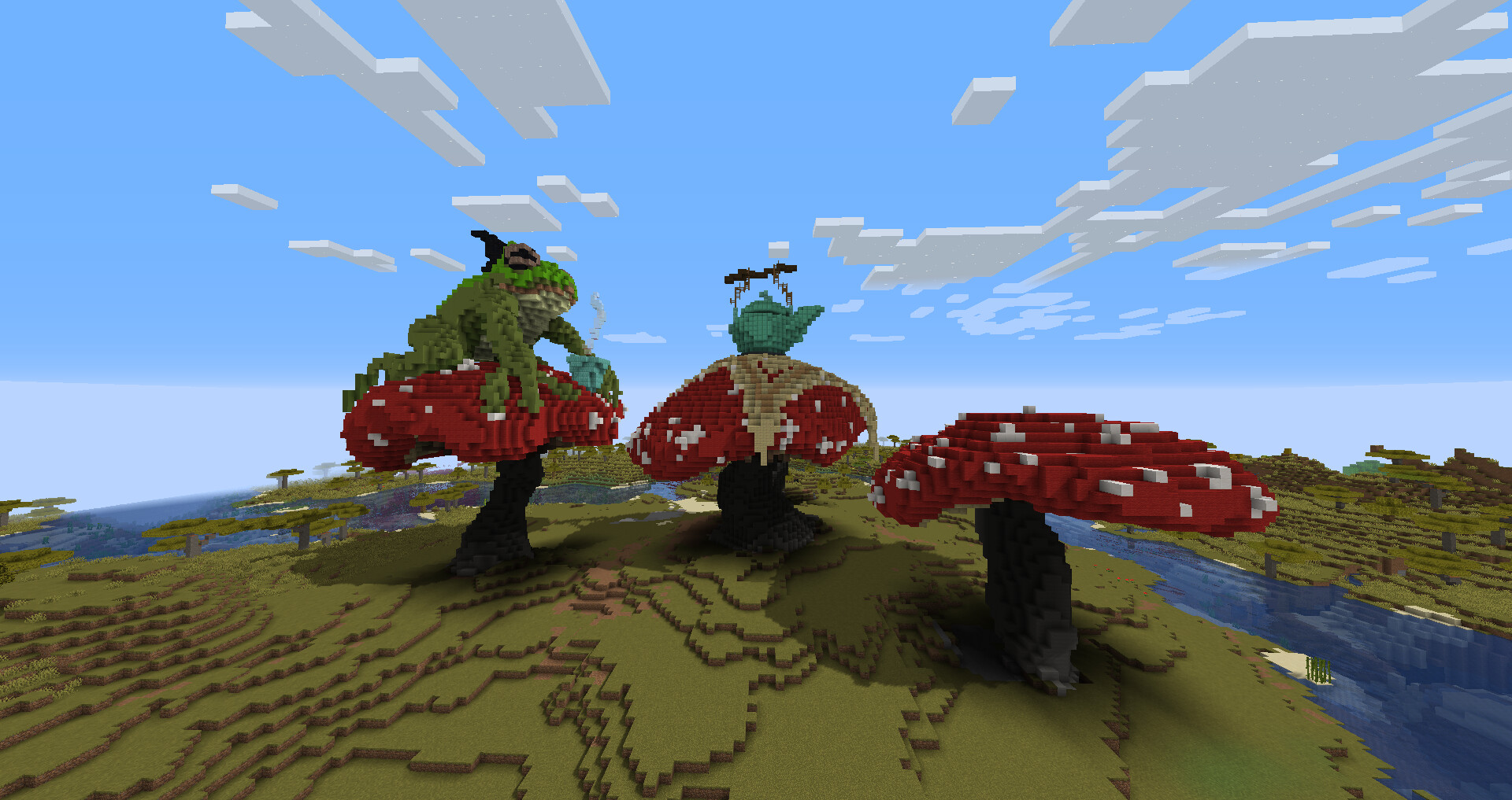 Mushroom Frog tea party - Build a Day #2 Minecraft Map