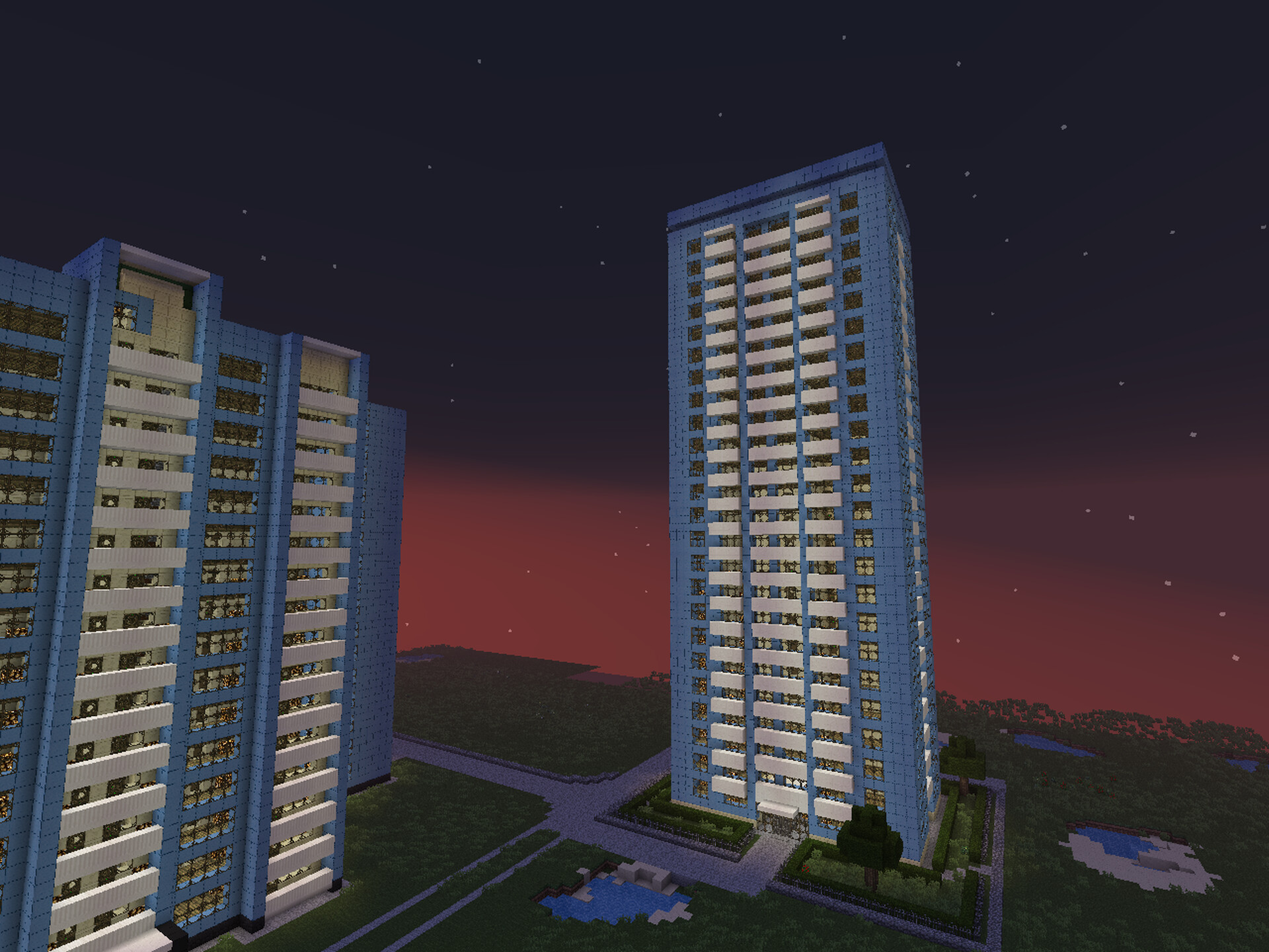 Post-Soviet city typical neighbourhood 1.5.2 Minecraft Map