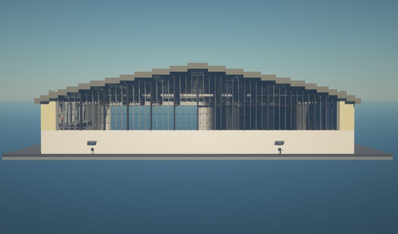 Fictional Aircraft Hangar 1:1-1.5:1 Scale. Minecraft Map