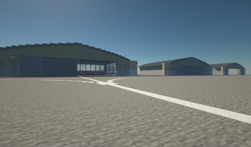 Fictional Aircraft Hangar 1:1-1.5:1 Scale. Minecraft Map