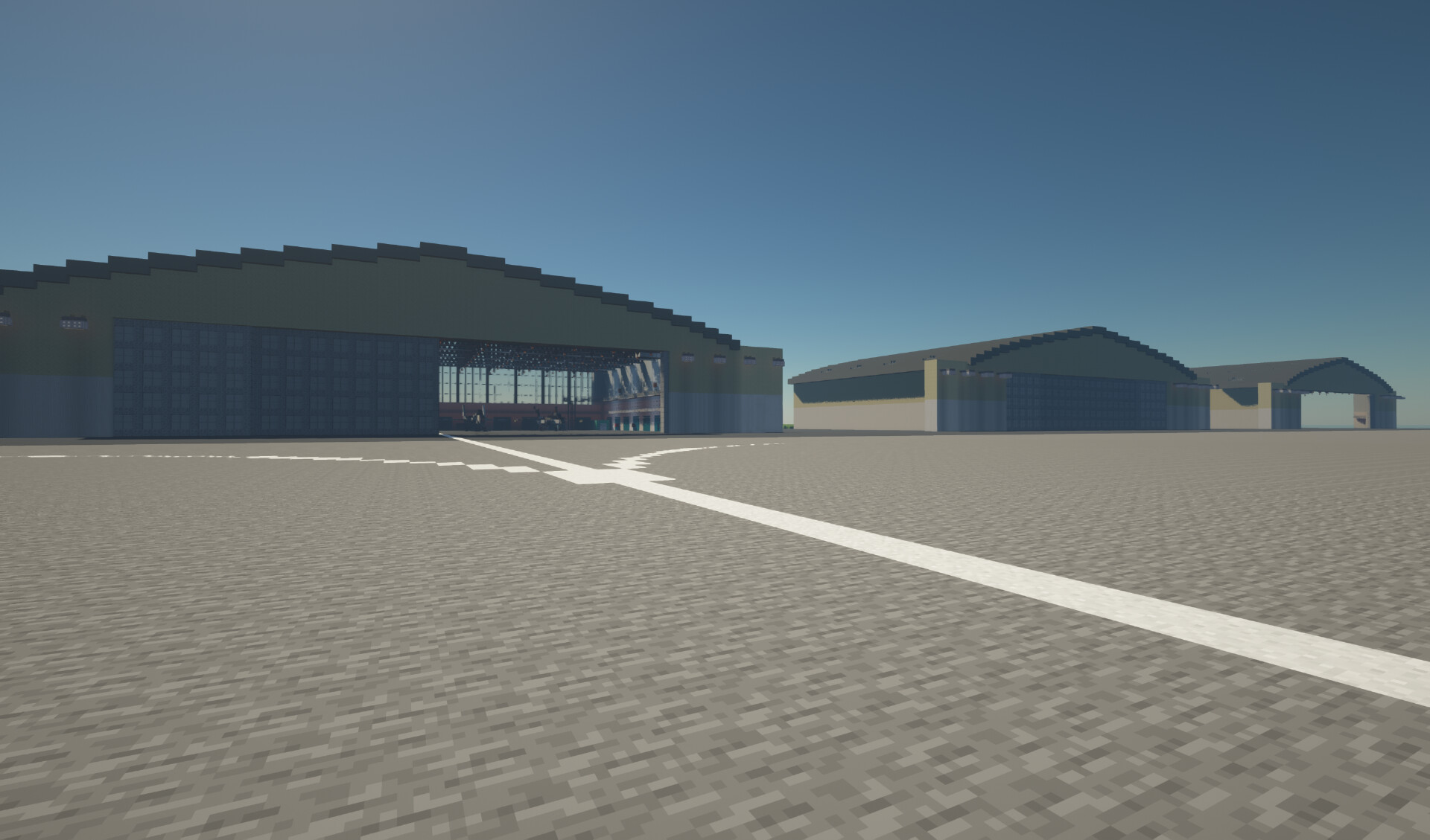 Fictional Aircraft Hangar 1:1-1.5:1 Scale. Minecraft Map