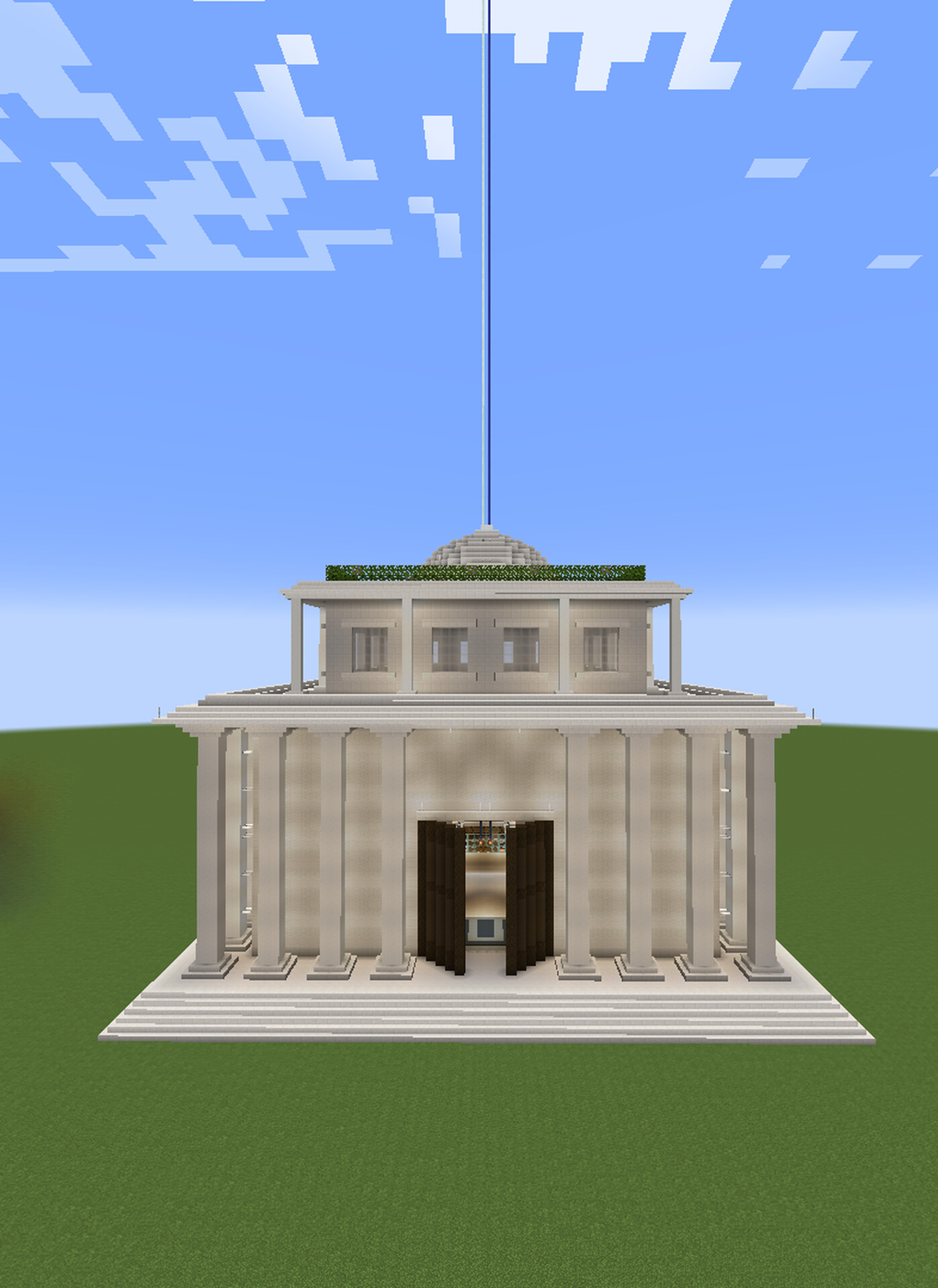 Large Quartz Library Building WIP Minecraft Map
