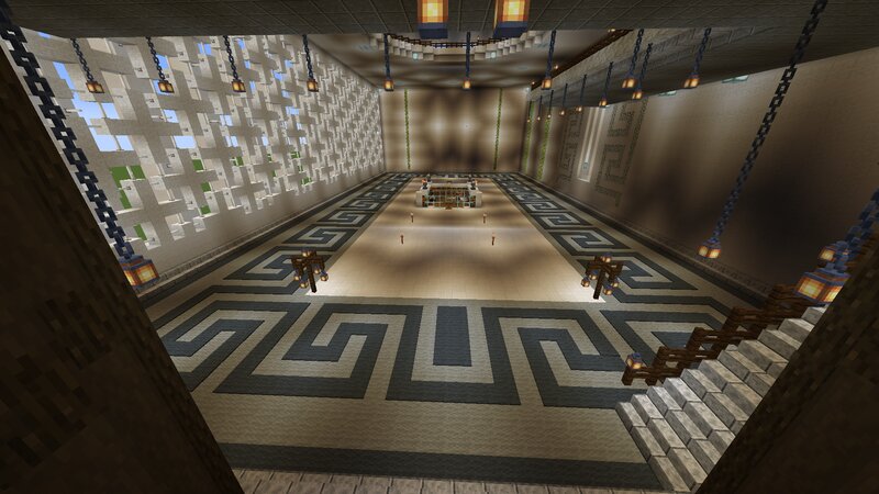 Large Quartz Library Building WIP Minecraft Map