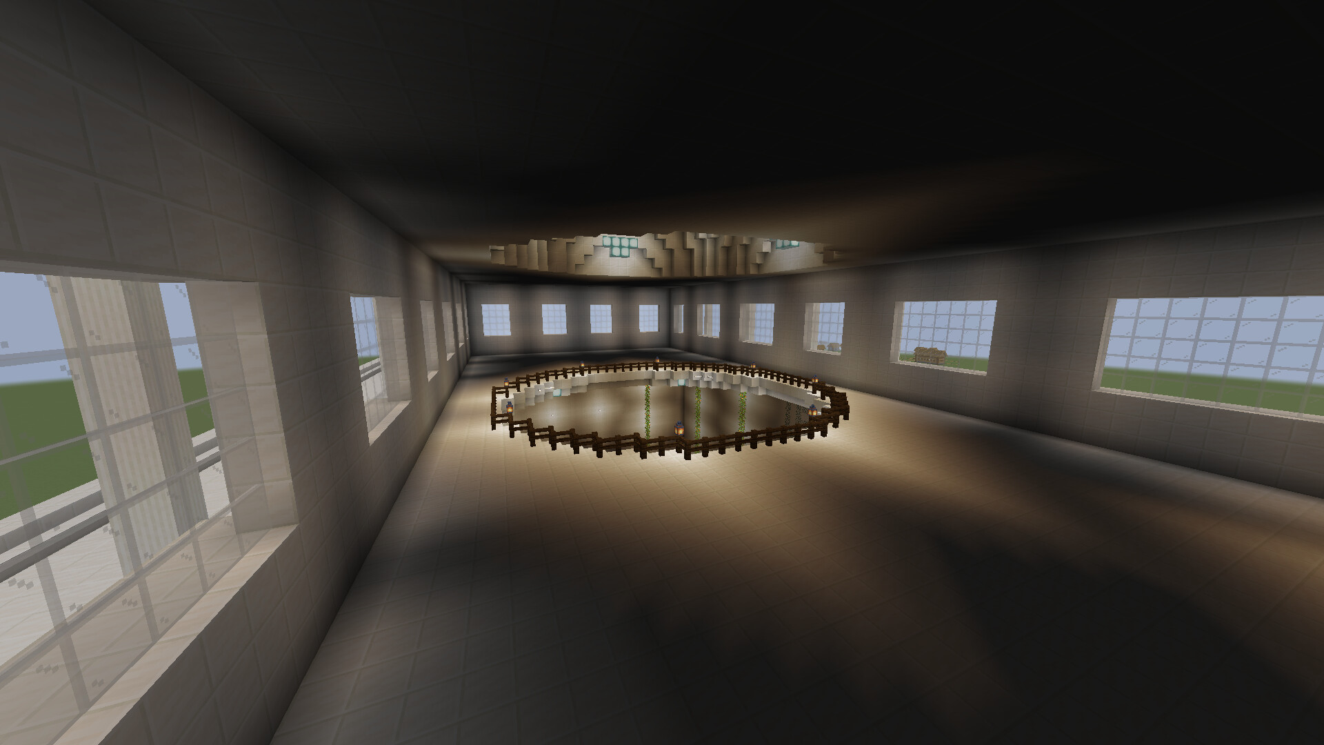 Large Quartz Library Building WIP Minecraft Map