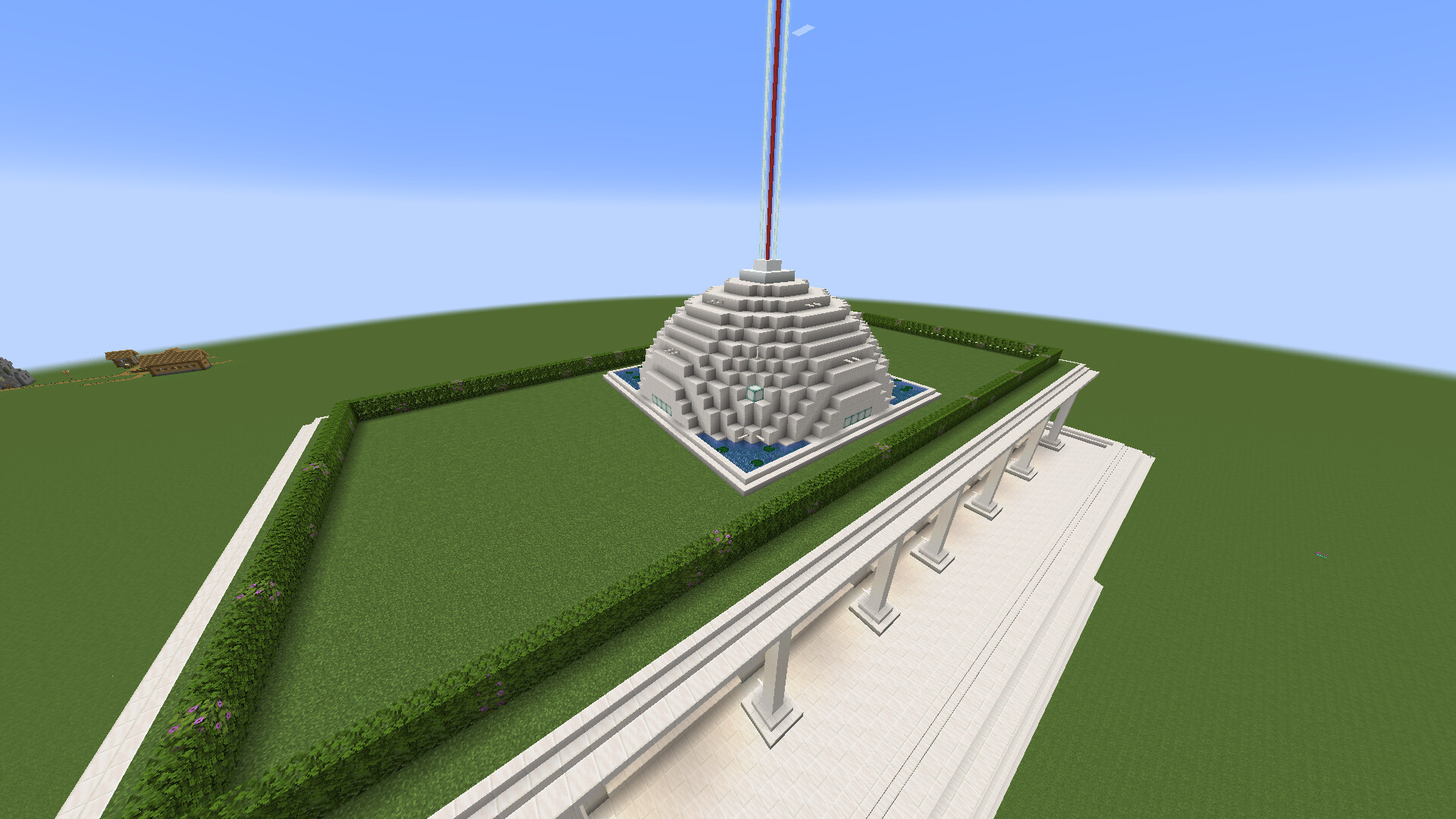 Large Quartz Library Building WIP Minecraft Map