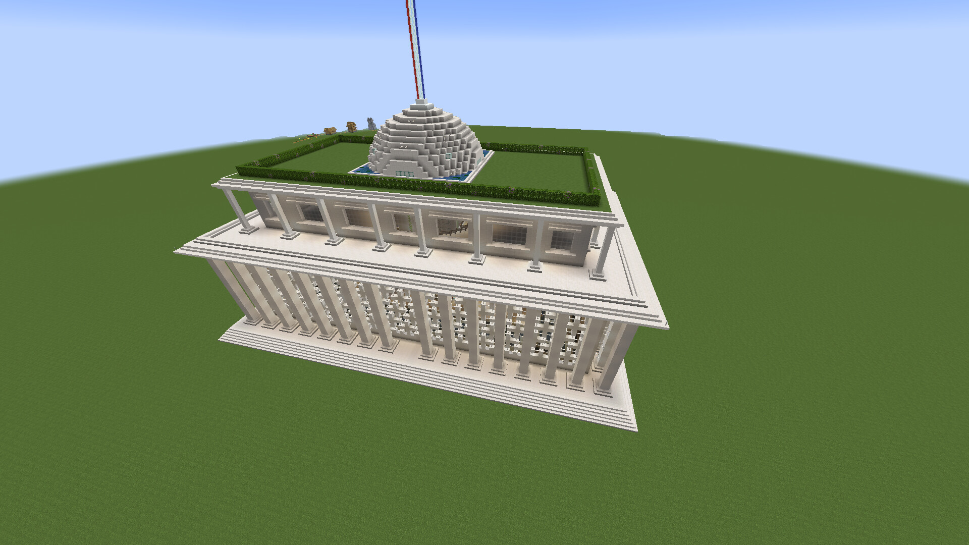 Large Quartz Library Building WIP Minecraft Map