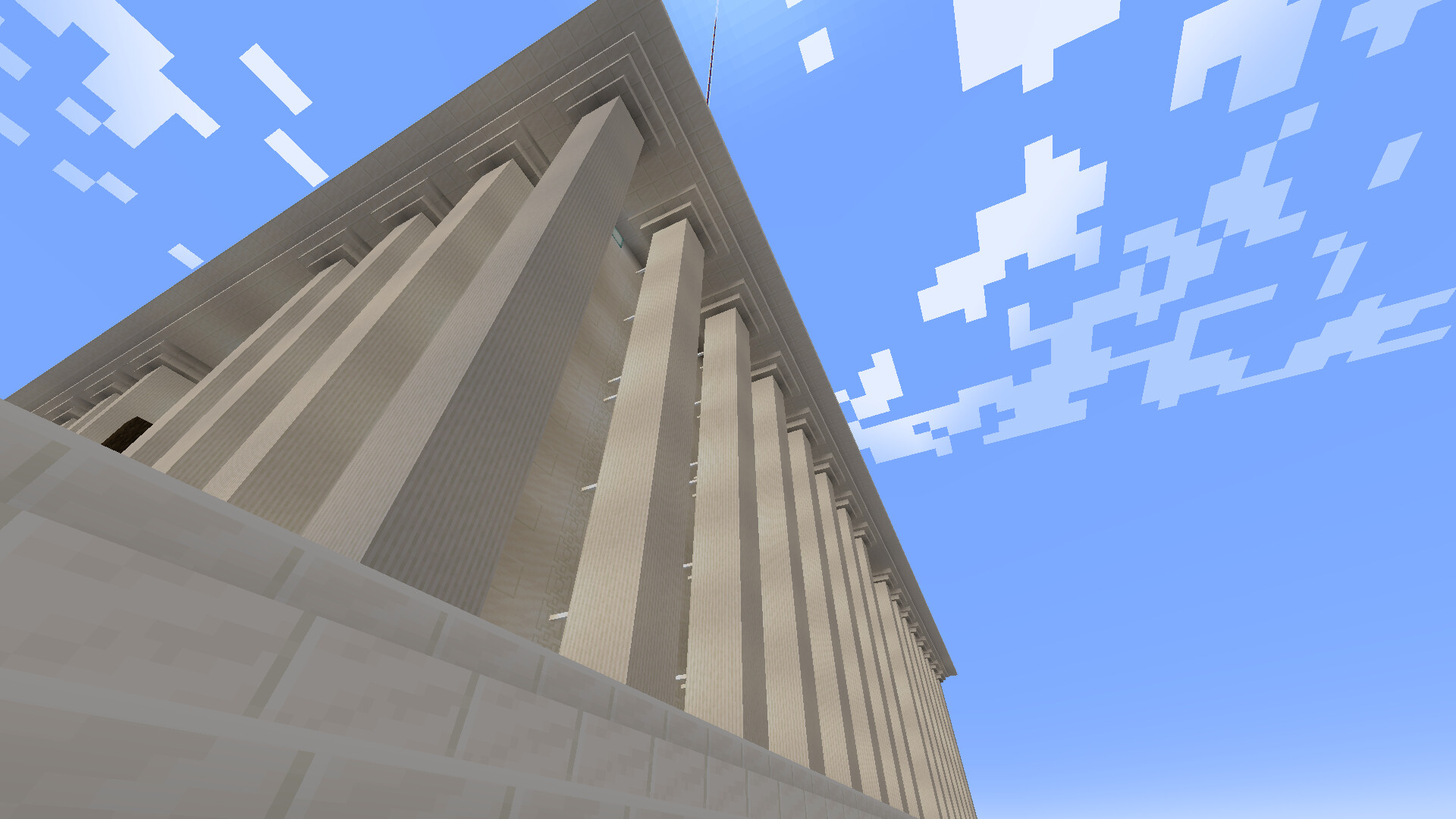 Large Quartz Library Building WIP Minecraft Map