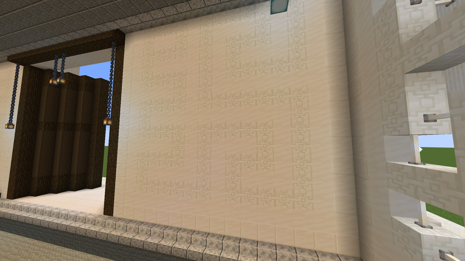 Large Quartz Library Building WIP Minecraft Map