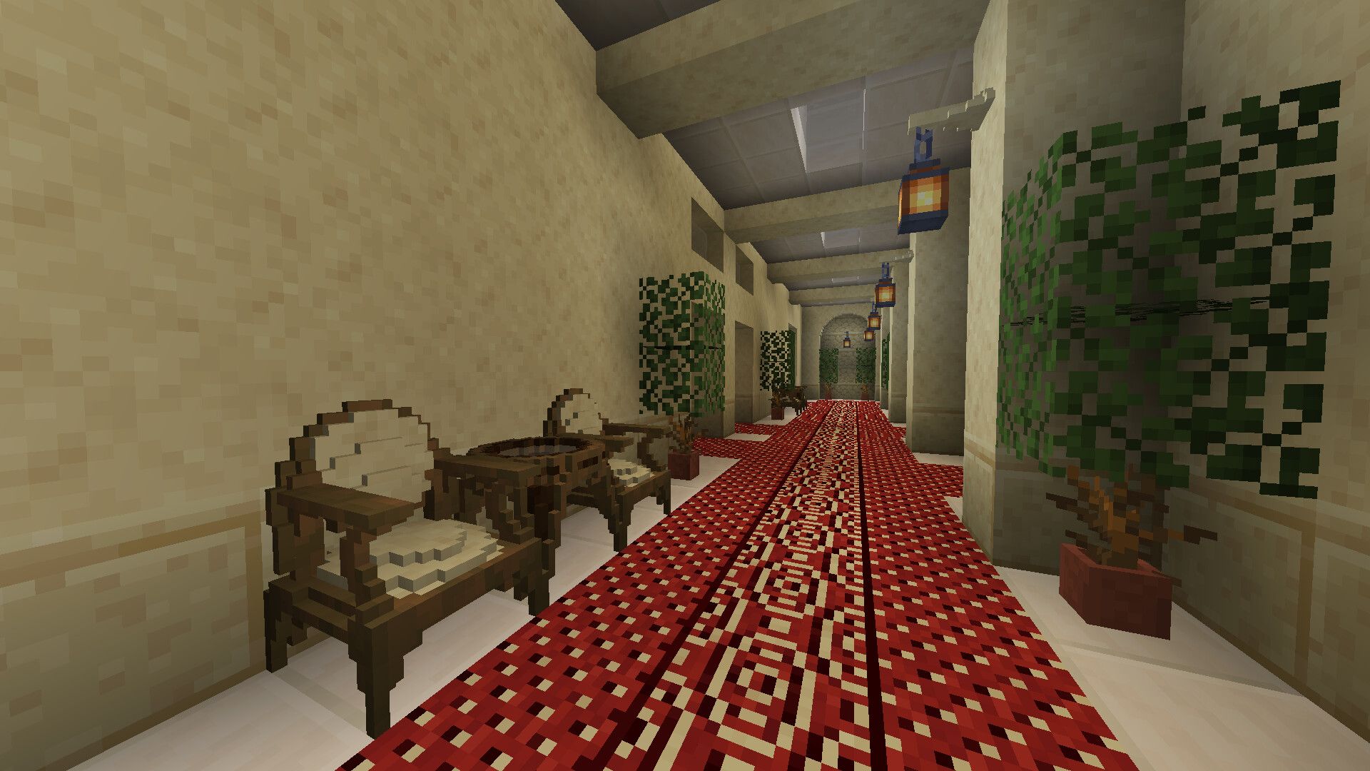 Chisel and Bits: Non-Euclidean Backrooms Minecraft Map