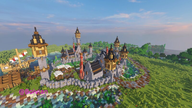 Small Medieval Rivertown (Tour in Description!) Minecraft Map