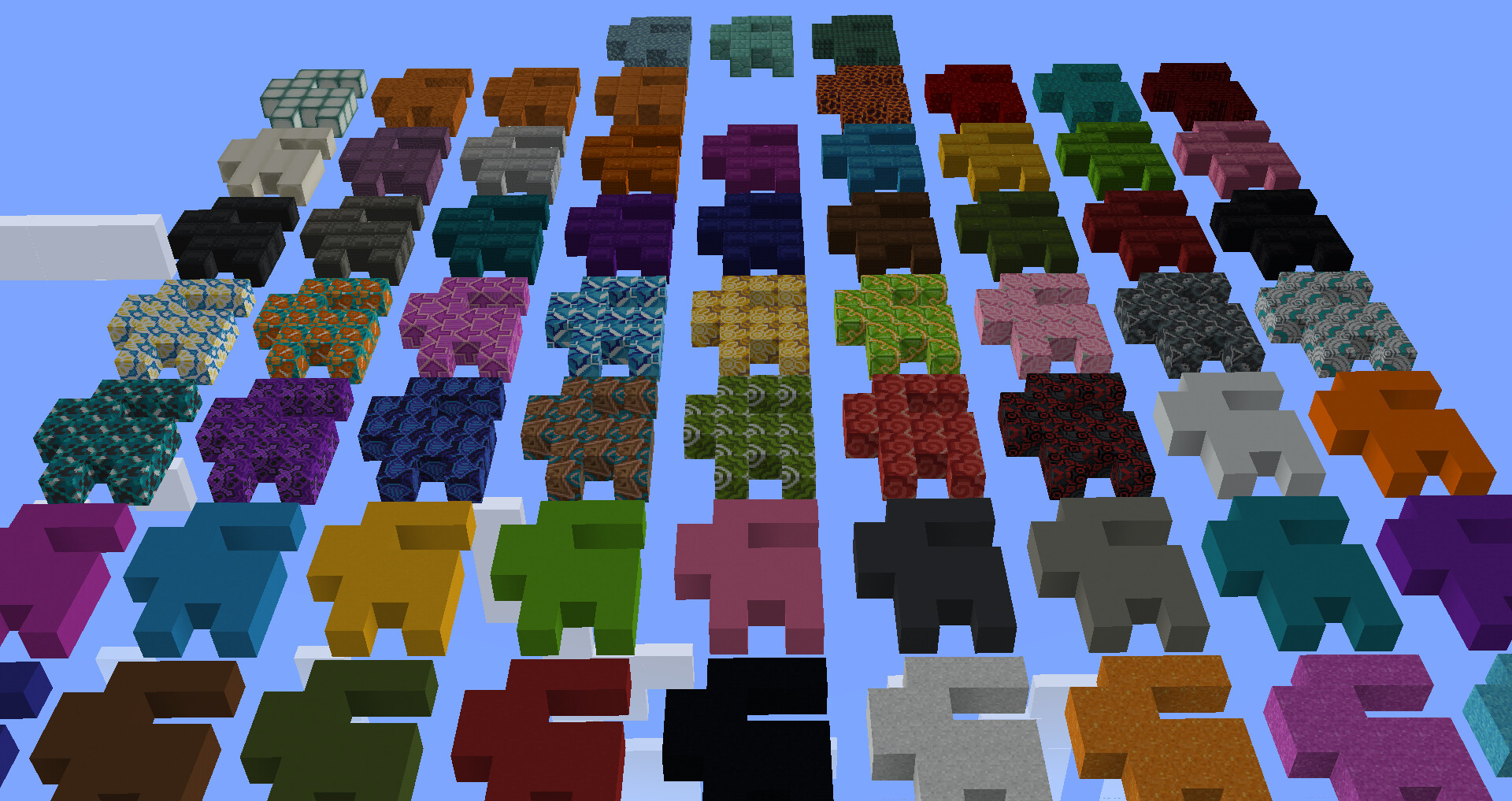 One Among Us For Each Block in The Creative Inventory. Minecraft Map