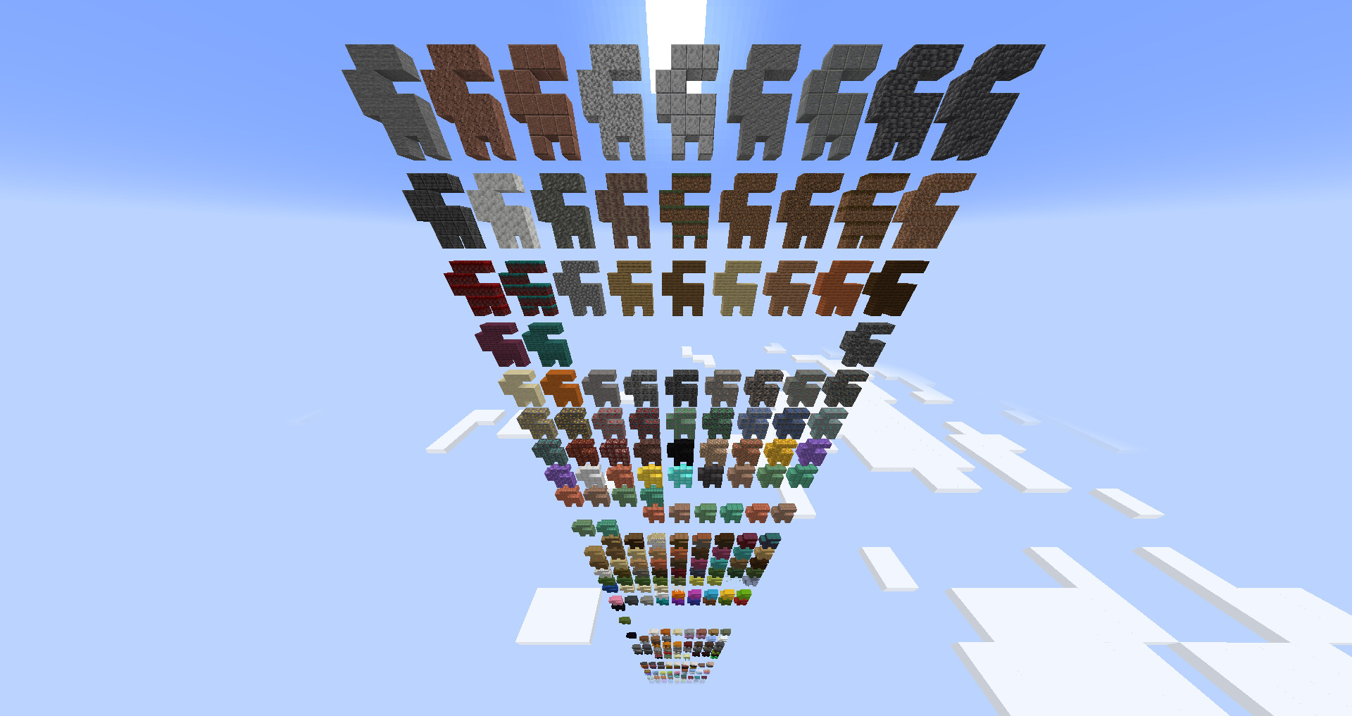 One Among Us For Each Block in The Creative Inventory. Minecraft Map