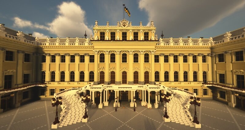 Schönbrunn Palace in Vienna Minecraft Map