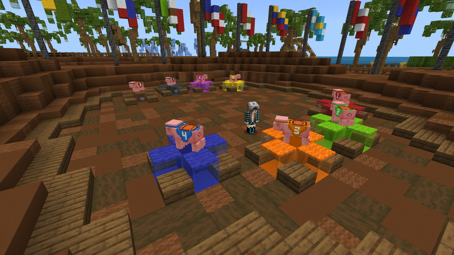 Pig Race (MAP MINECRAFT BEDROCK) Minecraft Map