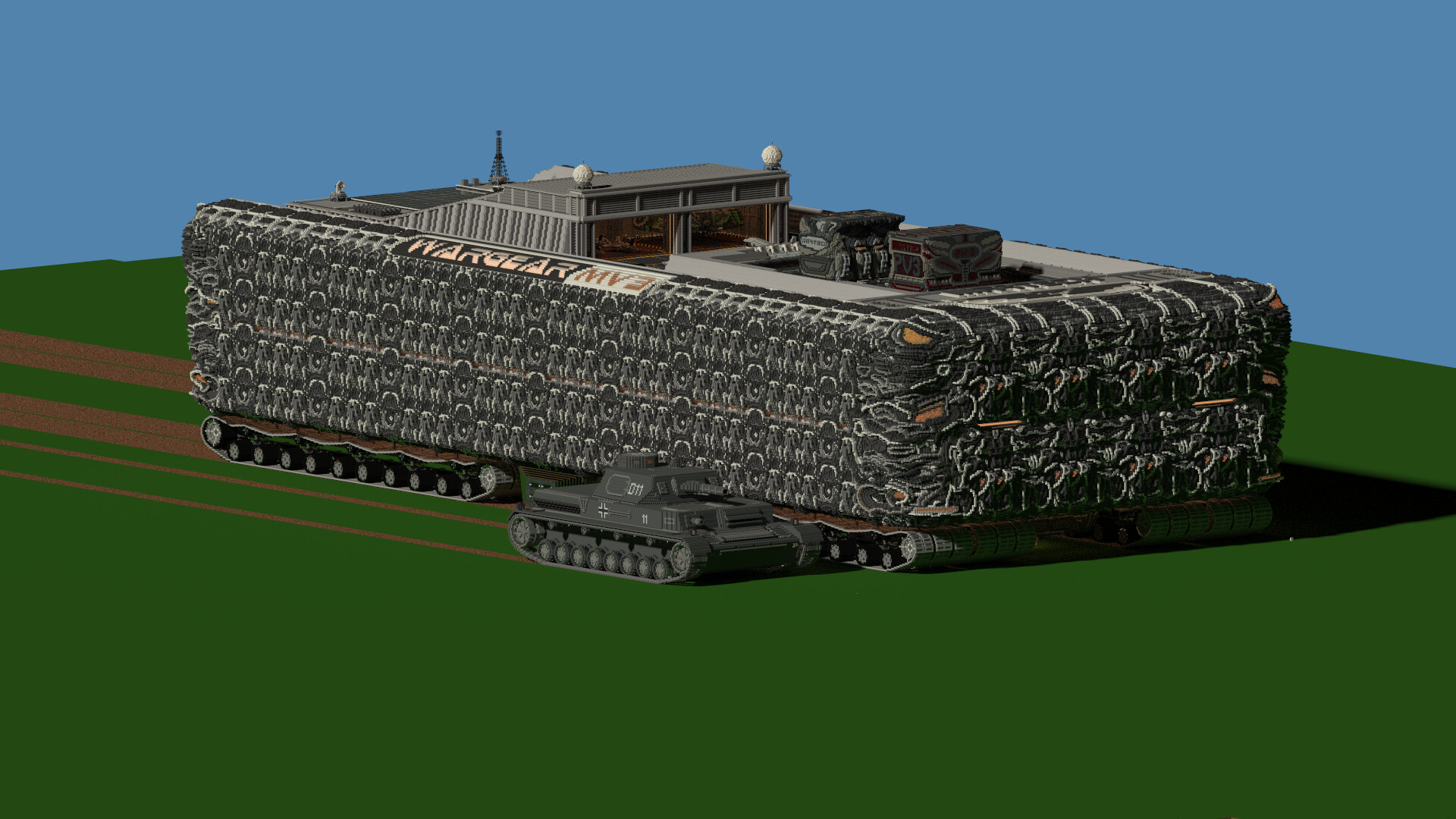 Hightech Redstone Kampfmaschine MEGA-WarGear V3 [MV3] Minecraft Map