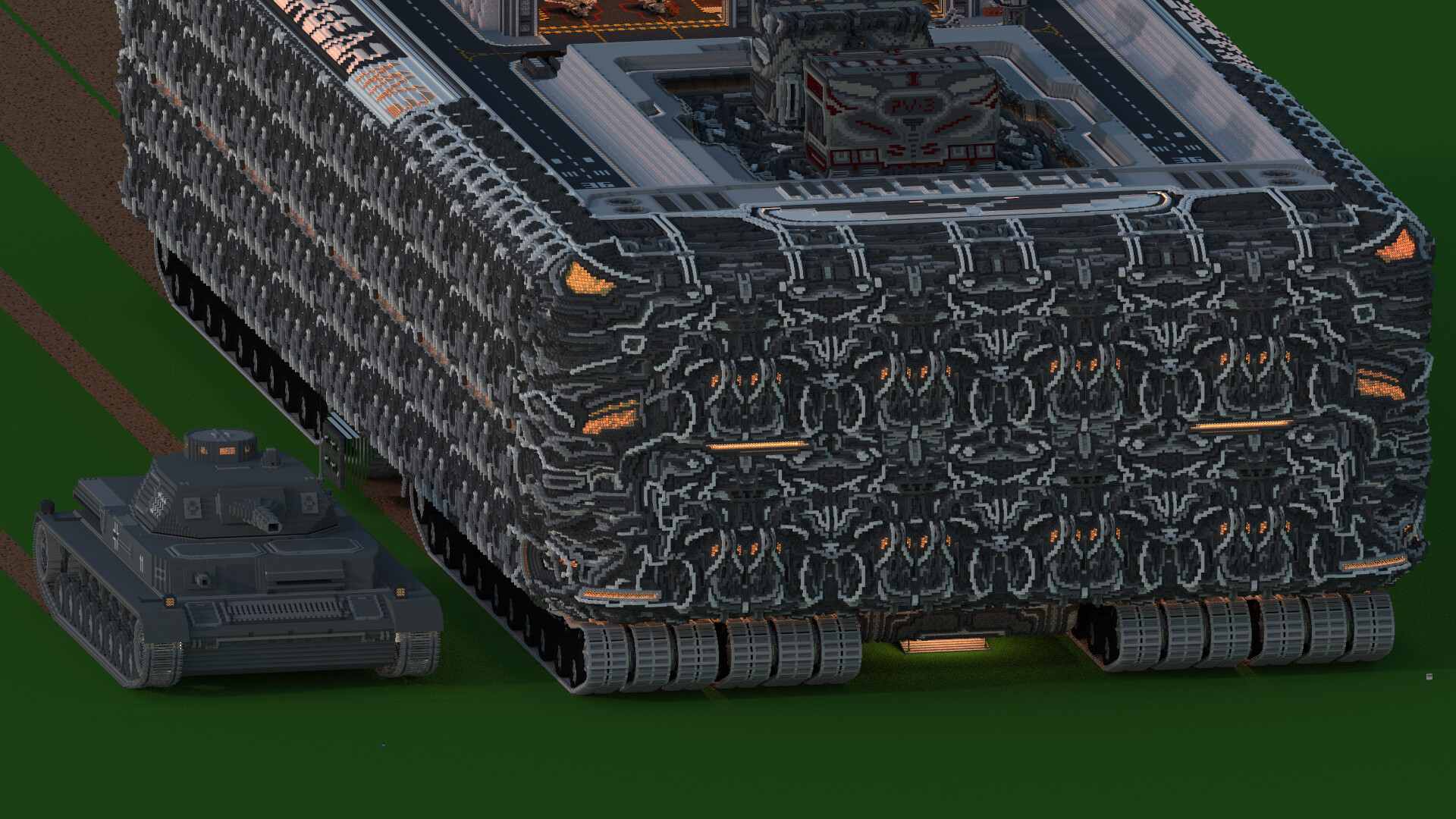 Hightech Redstone Kampfmaschine MEGA-WarGear V3 [MV3] Minecraft Map